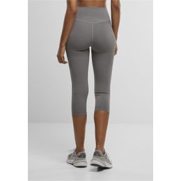 Urban Classics Damen Leggings "Urban Classics Ladies Capri Leggings Ladies Capri Leggings", grau, Gr. L, unifarben, 80% Nylon, 20% Elasthan, Hosen