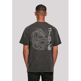 F4NT4STIC Herren T-Shirt "Drache Golden Gai", schwarz, Gr. XS, Obermaterial: 100% Baumwolle, Shirts, Print
