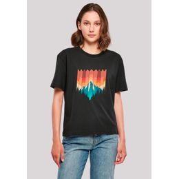 F4NT4STIC Damen T-Shirt "Berg Sonnenuntergang Geometrisch", schwarz, Gr. XXL, Obermaterial: 100% Baumwolle, Shirts, Premium Qualit&auml;t
