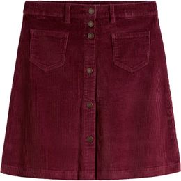 bonprix Damen Cordrock "Stretch-Cordrock mit Knopfleiste", rot, Gr. 48, unifarben, Cord, Obermaterial: 98% Baumwolle, 2% Elasthan, R&ouml;cke, aus