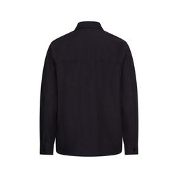Camel Active Herren Langarmhemdschwarz navy, Gr. XXL, unifarben, Web, Obermaterial: 100% Baumwolle, Hemden, Overshirt mit Druckkn&ouml;pfen