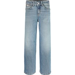 Jungen Weite Jeans "SKATER VISUAL BLUE CF", blau, Gr. 4, Calvin Klein Jeans, unifarben, Denim/Jeans, Obermaterial: 99% Baumwolle, 1% Elasthan, Jeans,