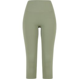 Urban Classics Damen Leggings "Urban Classics Ladies Capri Leggings Ladies Capri Leggings", gr&uuml;n, Gr. M, unifarben, 80% Nylon, 20% Elasthan, Hosen