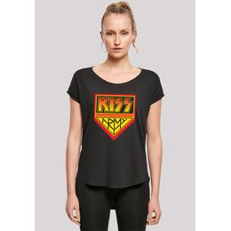 F4NT4STIC Damen T-Shirt "Kiss Rock Band Army Logo", schwarz, Gr. XXL, Obermaterial: 100% Baumwolle, Shirts, Premium Qualit&auml;t, Musik, By Rock Off