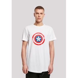 F4NT4STIC Damen T-Shirt "Marvel Captain America Civil War Schild", wei&szlig;, Gr. XL, Obermaterial: 100% Baumwolle, Shirts, Print