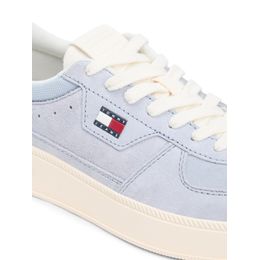 Tommy Jeans Damen Plateausneaker "THE GREENWICH EDGE MAX SUEDE", Gr. 37hellblau, Veloursleder, kontrastfarbene Details, Schuhe, Freizeitschuh,