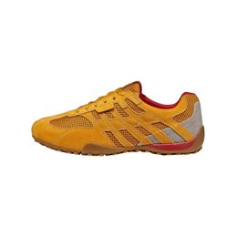 Geox Herren Sneaker "Geox Sneaker Leder/Textil", Gr. 43gelb, Leder, Textil, Schuhe