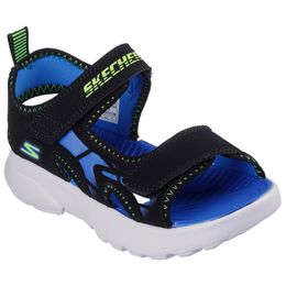 Skechers Kinder Sandale "RAZOR SPLASH-AQUA BUDDIES", Gr. 32, schwarz, Lederimitat, kontrastfarbene Details, Schuhe, Sandale mit Klettverschluss,