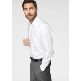 OLYMP Herren Businesshemd "Luxor comfort fit", wei&szlig;, Gr. 41, unifarben, Web, Obermaterial: 100% Baumwolle, Hemden, Mit Brusttasche, b&uuml;gelfrei