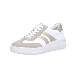 Sneaker Remonte "Remonte Sneaker Leder", Herren, Gr. 37, wei&szlig;, beige, Leder, Schuhe Sneaker