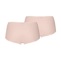 Puma Damen Panty "Puma WOMEN INVISIBLE COTTON MINI SHORTS 2P", Gr. M, beige, Jersey, Obermaterial: 88% Baumwolle, 12% Elasthan, Unterhosen, nahtlose