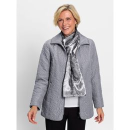 CLASSIC Damen Steppjacke, grau, Gr. 38, unifarben, 100% Polyester, Schal:100% Polyester, Wattierung:100% Polyester, Jacken