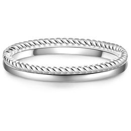 Lulu & Jane LULU & JANE Damen Fingerring "LJ216", 52, Messingsilber, Messing, Fingerringe, Messing