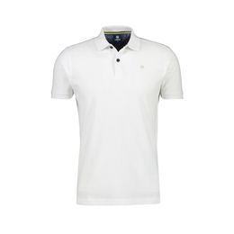 Lerros Herren Poloshirt, wei&szlig;, Gr. XL, unifarben, Piqu&eacute;, Obermaterial: 100% Baumwolle, Shirts, Sommershirt mit dezenter Stickerei auf der Brust