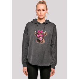 F4NT4STIC Damen Kapuzenpullover "Highland Cow Valentinstag Sonnenbrille", grau, Gr. S, Obermaterial: 100% Baumwolle, Pullover, Premium Qualit&auml;t