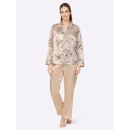 w&auml;schepur W&Auml;SCHEPUR Damen Schlafanzug, Gr. 40, rot, 80% Polyester, 20% Baumwolle, Homewear-Sets
