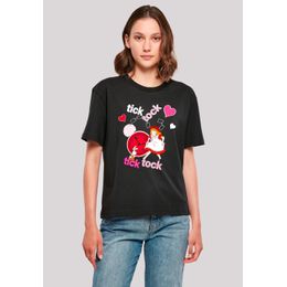 F4NT4STIC Damen T-Shirt "Alice im Wunderland Tick Tock", schwarz, Gr. L, Obermaterial: 100% Baumwolle, Shirts, Retro, Heroes of Childhood, TV Serie