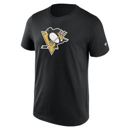 Fanatics Damen T-Shirt "Fanatics T-Shirt Pittsburgh Penguins Primary Logo Graphic", schwarz, Gr. XL, 100% Baumwolle, Shirts