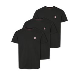VINSON Herren Kurzarmhemd "VINSON 3-pack T-shirt VMMassimo", schwarz, Gr. XL, Obermaterial: 100% Baumwolle, Hemden