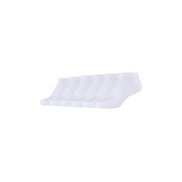 Camano Damen Sneakersocken "6er Pack", Gr. 39, wei&szlig;, 70% Viskose, 28% Polyamid, 2% Elasthan, uni, Socken