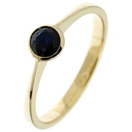 Jobo Damen Goldring, 50, Gelbgold 333, gold, Gelbgold 333, Fingerringe, 8 Karat 333 Gold mit Saphir