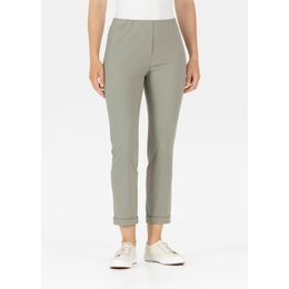 Stehmann Damen Stoffhose "Sylvia-680"vetiver, Gr. 36, unifarben, Web, Obermaterial: 65% Baumwolle, 31% Polyamid, 4% Elasthan, Hosen, 3/4-Hose mit
