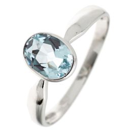 Jobo Damen Silberring, 56, Silber 925 (Sterlingsilber), silber, Silber 925 (Sterlingsilber), Fingerringe, 925 Silber mit Blautopas
