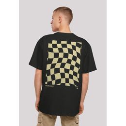 F4NT4STIC Herren T-Shirt "Wavy Schach Muster", schwarz, Gr. L, Obermaterial: 100% Baumwolle, Shirts, Print