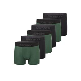 Camano Herren Boxershorts "6er Pack", Gr. L, gr&uuml;n, 95% Baumwolle, 5% Elasthan, Unterhosen