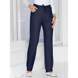 Classic Basics Damen Jerseyhose, blau, Gr. 20, unifarben, 100% Baumwolle, Hosen