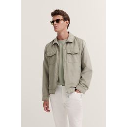 Bugatti Herren Blouson, beige, Gr. 58, unifarben, 100% Polyester, Jacken, aus wasserabweisendem Oberstoff