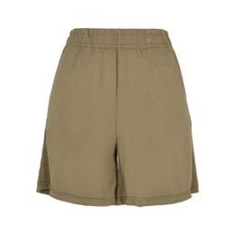 Stoffhose Urban Classics "Urban Classics Damen Ladies Modal Shorts", Damen, Gr. XS, US-Gr&ouml;&szlig;en, khaki, 77% Modal, 23% Polyester, unifarben, loose fit, Hosen Stoffhose