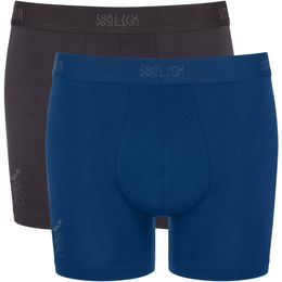 Sloggi Herren Boxershorts "SLG Base", Gr. L, schwarz, Single Jersey, Obermaterial: 95% Baumwolle, 5% Elasthan, Unterhosen, weicher Elastikbund mit
