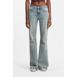 Hugo Damen Bootcut-Jeans "Gelissa", blau, Gr. 32, unifarben, Denim/Jeans, Obermaterial: 99% Baumwolle, 1% Elasthan, Jeans, Mid Rise, weit ausgestellt
