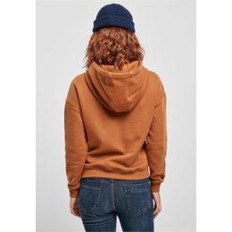 Urban Classics Damen Kapuzenpullover "Urban Classics Damen Ladies Hoody", braun, Gr. XS, unifarben, 63% Baumwolle, 37% Polyester, Pullover