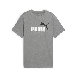 Puma Jungen T-Shirt "Essentials Colour No.1 Logo T-Shirt Jungen", grau, Gr. 140, Obermaterial: 100% Baumwolle; Rippe: 20% Polyester, 80% Baumwolle,