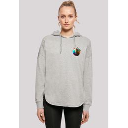 F4NT4STIC Damen Kapuzenpullover "Colorfood Collection - Rainbow Apple", grau, Gr. XL, Obermaterial: 100% Baumwolle, Pullover, Print