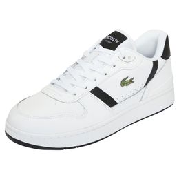 Sneaker Lacoste "Lacoste T-CLIP", Herren, Gr. 42,5, wht, blk, Leder, Schuhe Sneaker