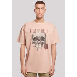 F4NT4STIC Herren T-Shirt "Guns 'n' Roses Flower Skull Rock Musik Band", gelb, Gr. M, Obermaterial: 100% Baumwolle, Shirts, Premium Qualit&auml;t