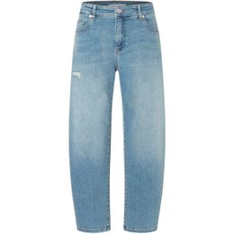 MAC Damen 5-Pocket-Jeans "DANNI"scissor blau used, Gr. 42, unifarben, Denim/Jeans, Obermaterial: 78% Baumwolle, 12% Lyocell, 7% Elastomultiester, 3%