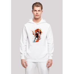 F4NT4STIC Herren Kapuzenpullover "Basketball Splash Sport HOODIE", wei&szlig;, Gr. S, Obermaterial: 50% Baumwolle, 50% Polyester, Pullover, Print