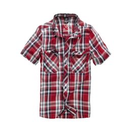 Kurzarmshirt Brandit "Brandit Herren Roadstar Shirt", Jungen, Gr. 4XL, rot, 100% Baumwolle, unifarben, normal, amerikanischer Ausschnitt, Shirts