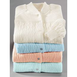 w&auml;schepur W&Auml;SCHEPUR Damen Strickjacke, Gr. 48, gr&uuml;n, 50% Wolle, 50% Polyacryl, unifarben, Strickjacken