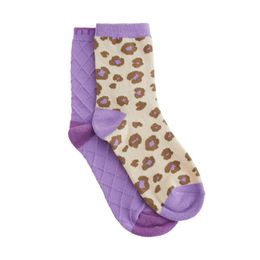 WE Fashion Socks girl Grey, Purple size 27-30