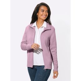 Casual Looks Damen Strickjacke, rosa, Gr. 36, unifarben, 50% Baumwolle, 50% Polyacryl, Strickjacken