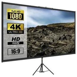 VEVOR 16:9 Beamer Leinwand Stativ 4K HD Rolloleinwand Pr&auml;sentationswand Projektionsfl&auml;che 178x100cm Projektor Bildschirm Standfu&szlig; 200-250cm h&ouml;henverstellbar ideal f&uuml;r Heimkino Tagungsraum Hochzeiten