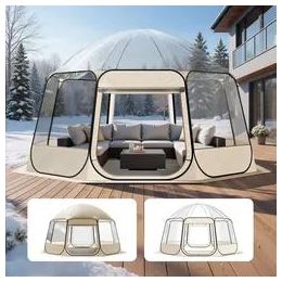 VEVOR Pop-up-Bubble-Zelt, 458 x 432 x 230 cm, transparentes Campingzelt, Garten-Kuppel-Iglu-Zelt mit Fenstern, Sportzelt, 540&deg;-Panoramablick, f&uuml;r 12&ndash;15 Personen, Terrasse, Hinterhof