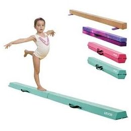 VEVOR Schwebebalken Gymnastik Kinder klappbar 2,35 m, 90,7 kg belastbarer Gymnastikbalken mit rutschfesten Unterseiten, Balance Balken Balancierbalken mit Tragetasche f&uuml;r Fitnessstudio, Mintgr&uuml;n