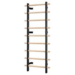VEVOR schwedische Leiterwand 9-stufiges Kletterspielzeug Wandturnhalle aus Massivholz + Karbonstahl 150 kg belastbares Indoor-Kletterger&uuml;st mit 8 x 8 cm Power Rack-Zubeh&ouml;r Turnreck