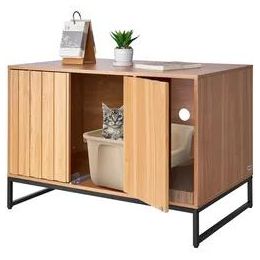 VEVOR Katzenschrank, 800x510x568 mm, Katzentoilette mit Kratzpad & Stauraum, Katzenklo Schrank, Katzenhaus, passend f&uuml;r die meisten Katzentoiletten, f&uuml;r Schlafzimmer & Wohnzimmer